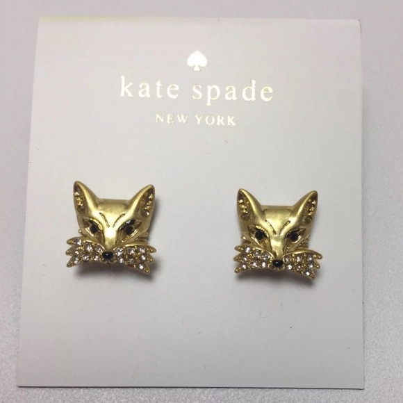 kate spade | Jewelry | Kate Spade New York So Foxy Fox Stud Earrings ...